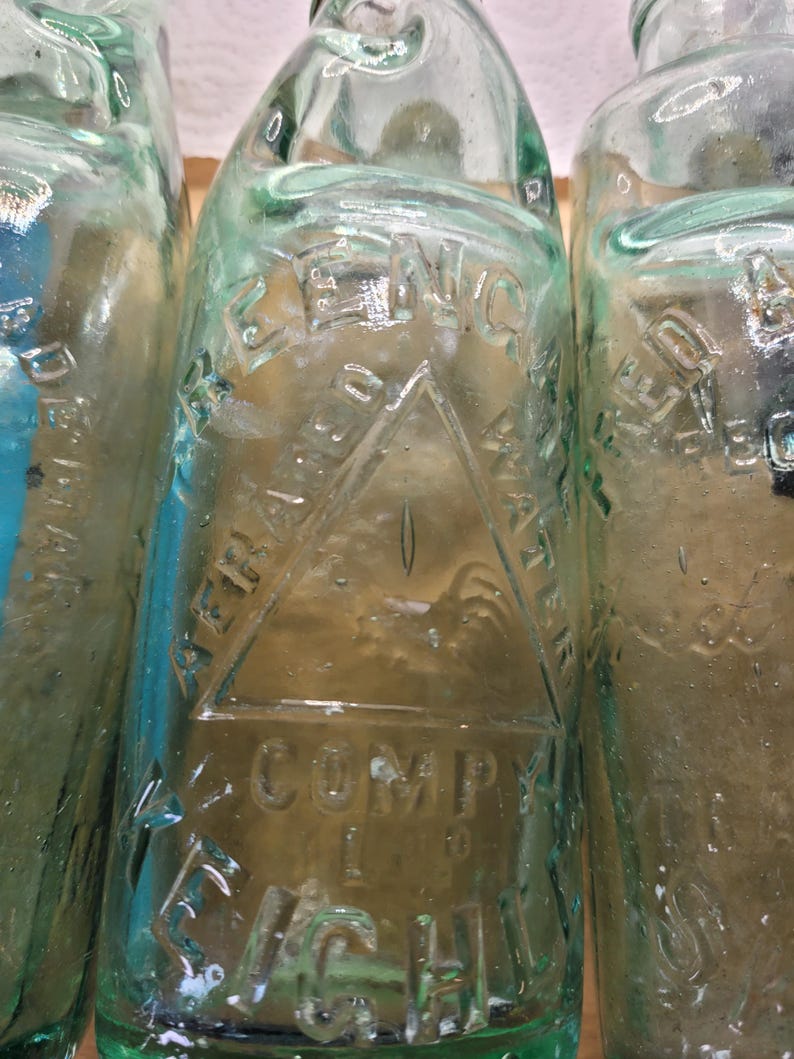 Mixed Group of Victorian Lemonade Pop Soda Bottles With the Marble ...