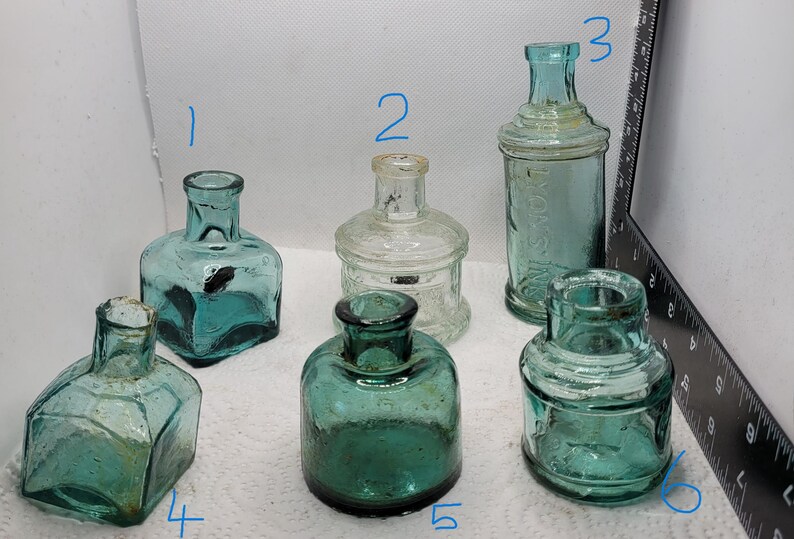 Mixed Group of Victorian Ink & Gum Bottles A - Etsy