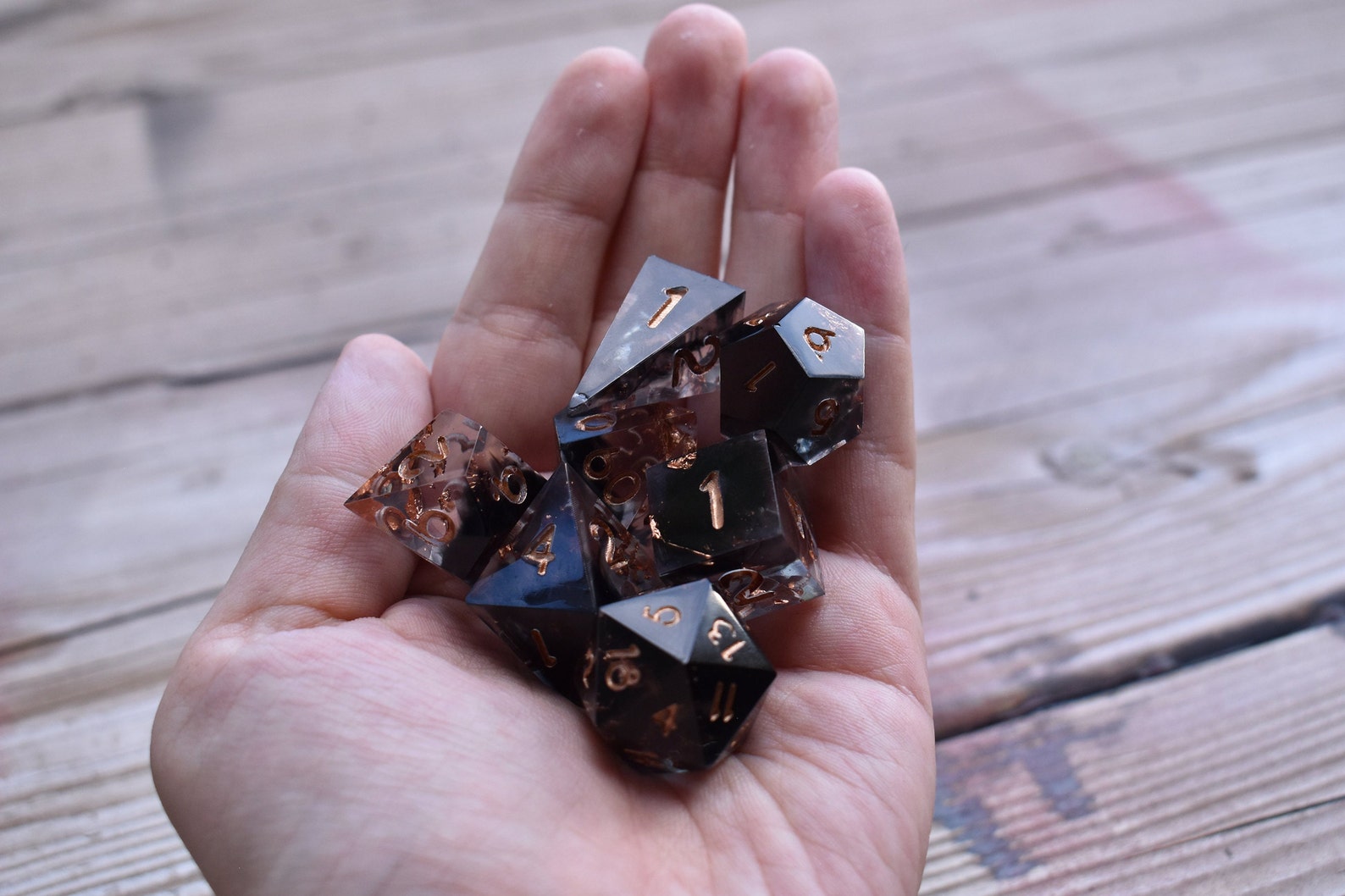 Cursed Dread Full Polyhedral Sharp Edge Dice Set Black and - Etsy