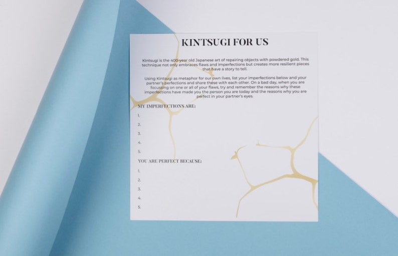 Kintsugi Date Night Box for Two With Reflection Activity | Etsy