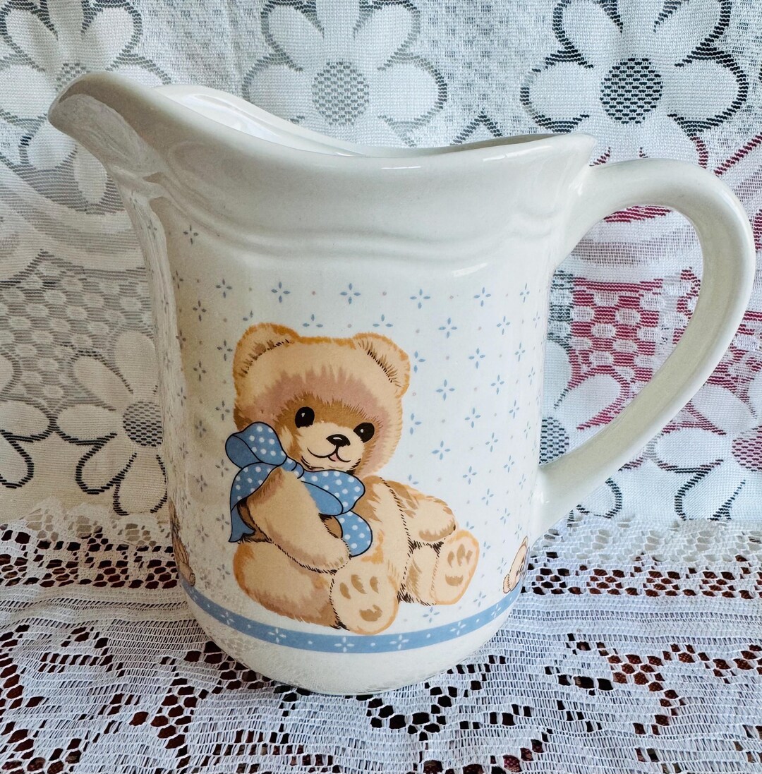 Vintage Tienshan China Theodore Country Teddy Bear 7 Pitcher - Etsy