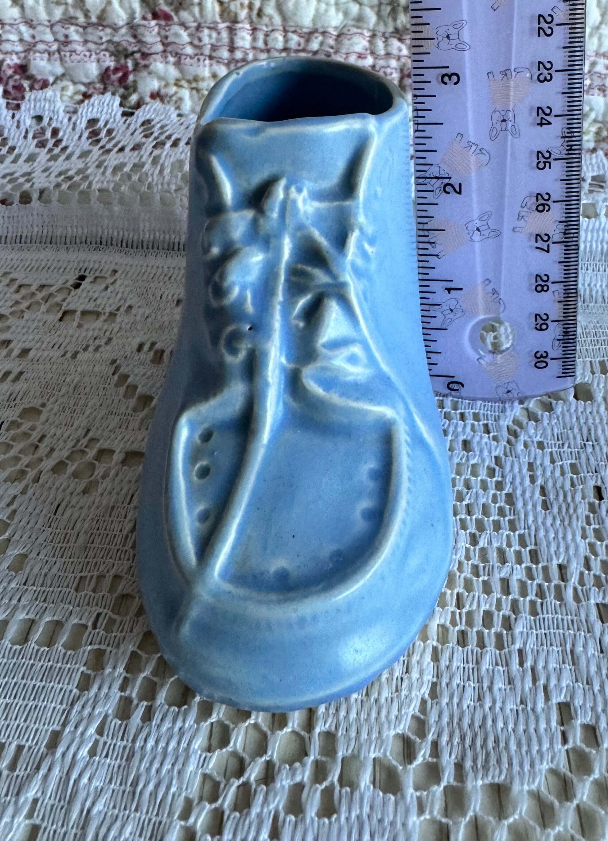 Vintage Mccoy Pottery Baby Blue Mary Jane Shoe Planter - Etsy