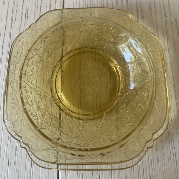 Yellow Glass Plate - Etsy