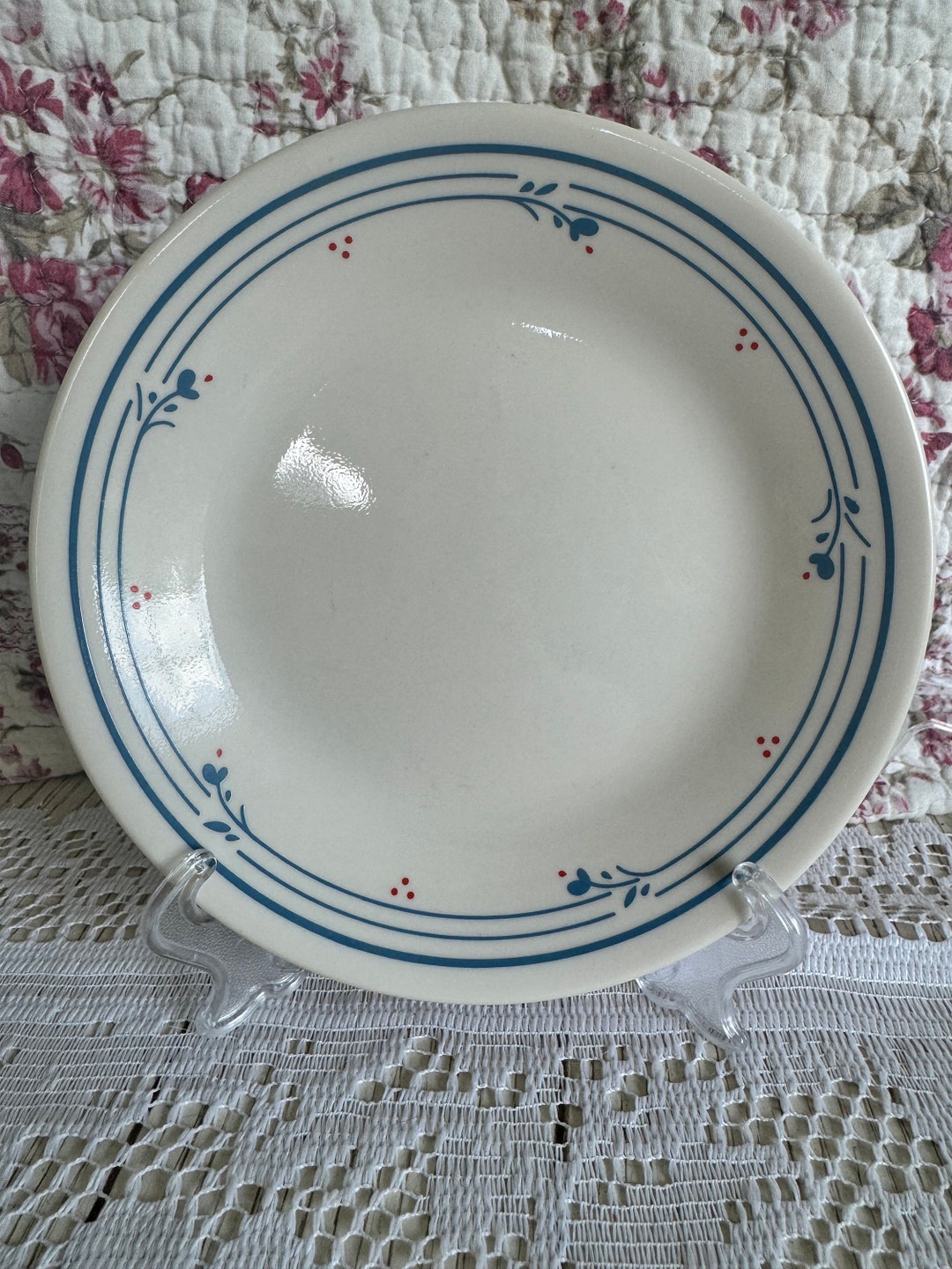 Vintage Corelle “country Violets” Salad/bread Plate - Etsy