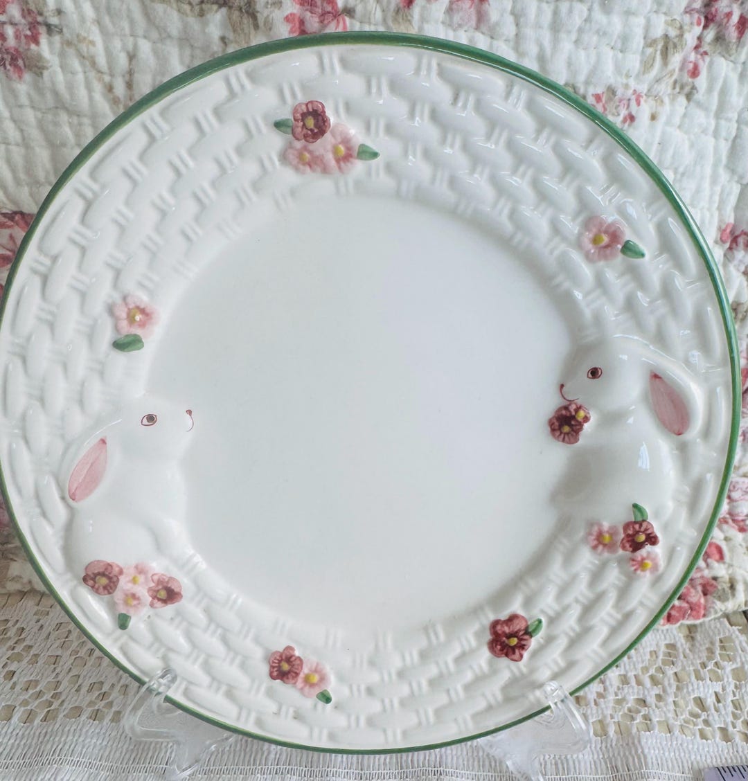 Vintage 1995 Avon Bunny Collection Handpainted Collectable Plate - Etsy