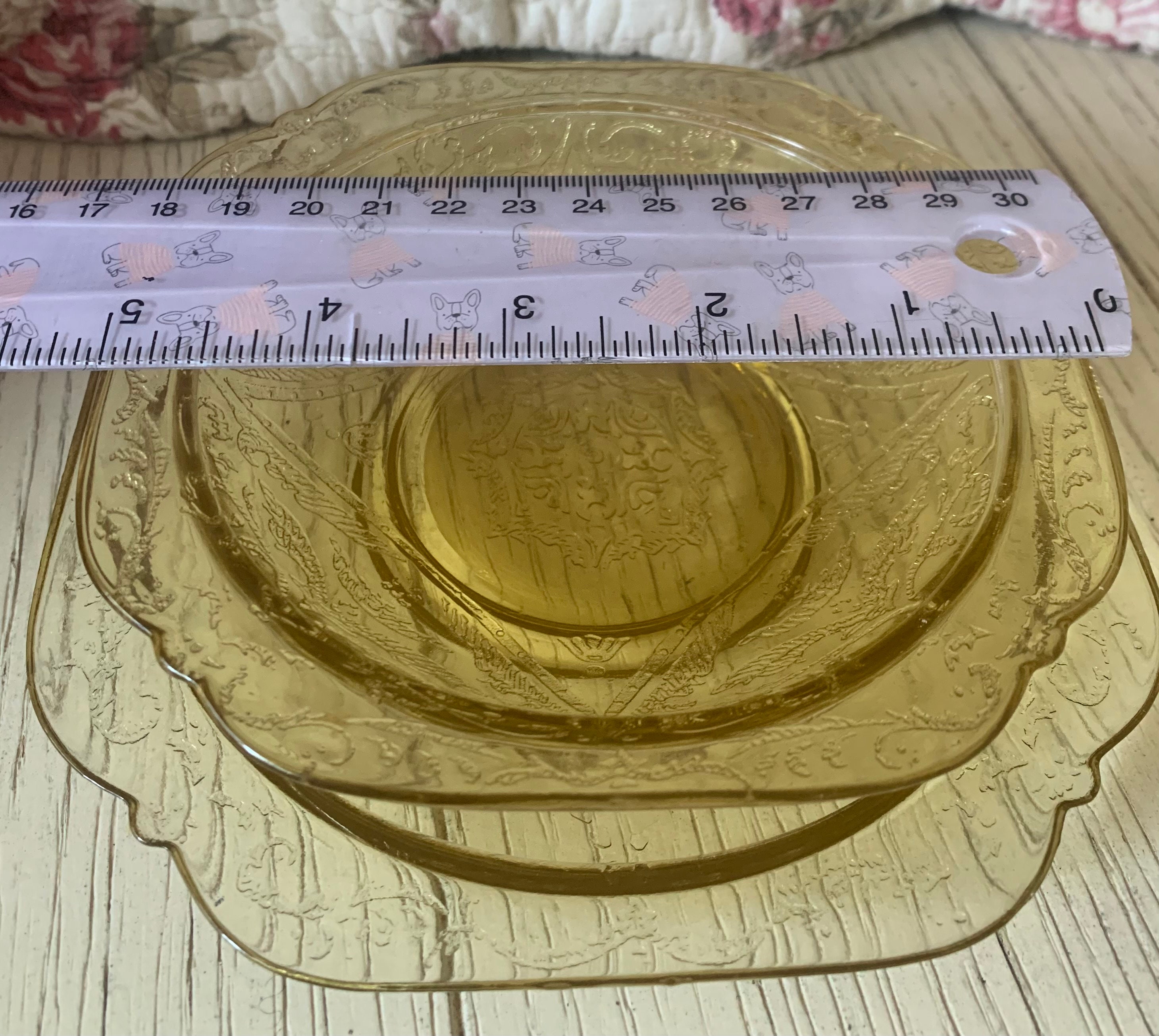 Vintage 1930s Federal Depression Glass Yellow Madrid Pattern - Etsy