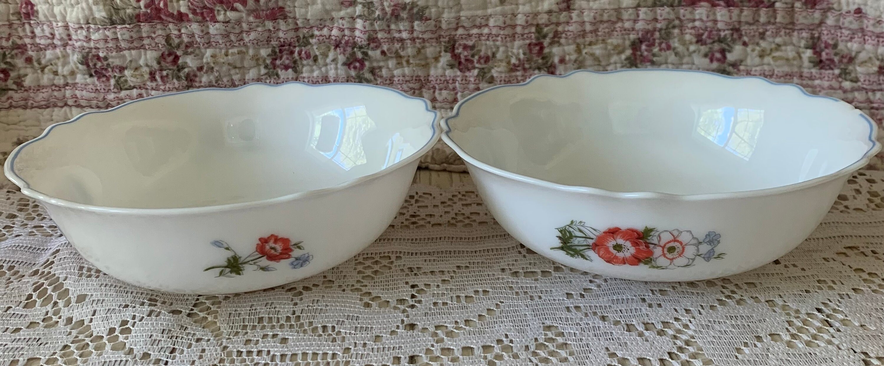 Arcopal France Paradise Coupe Cereal/soup Bowls - Etsy