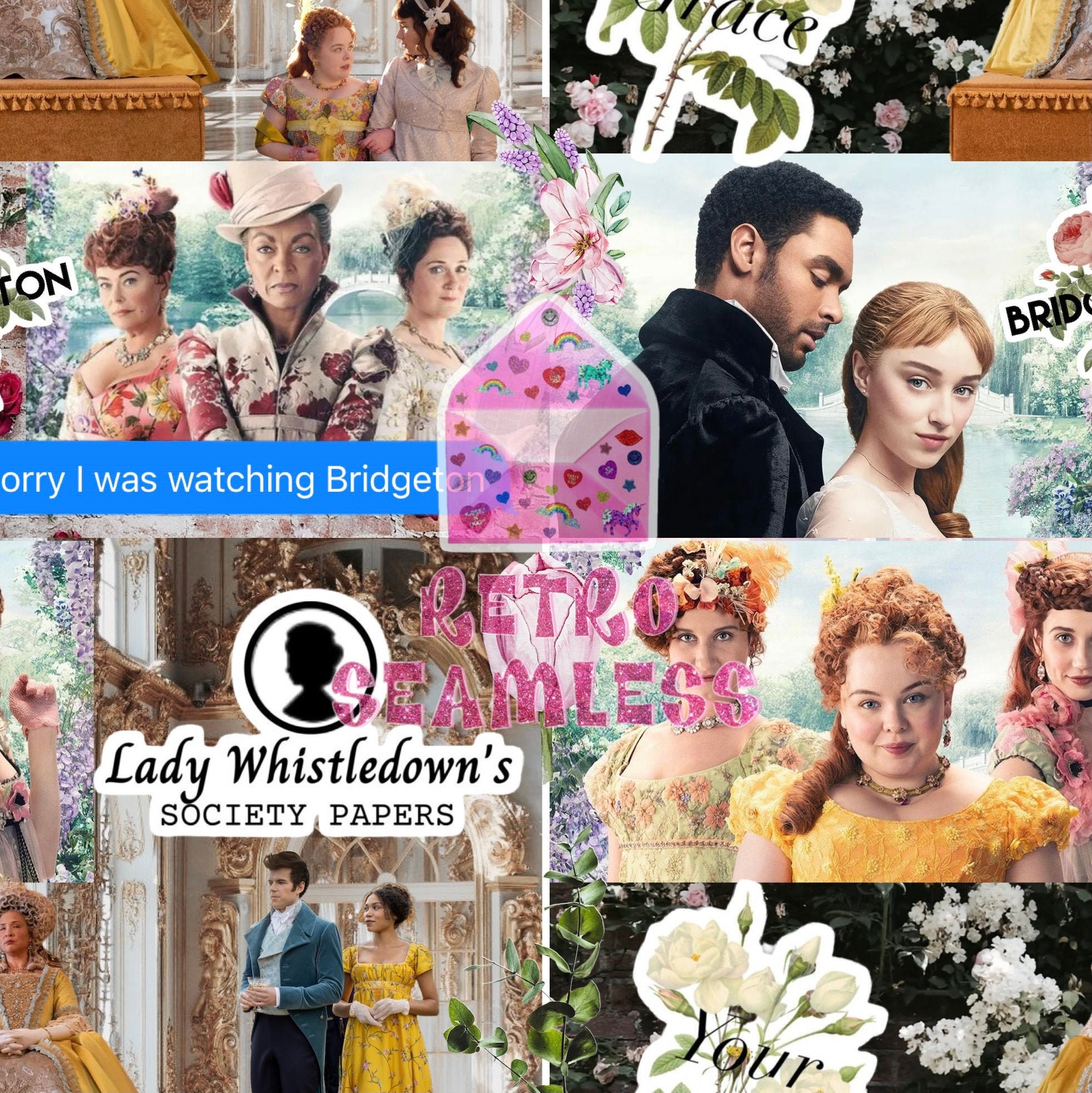 Bridgeton Seamless Pattern - Etsy