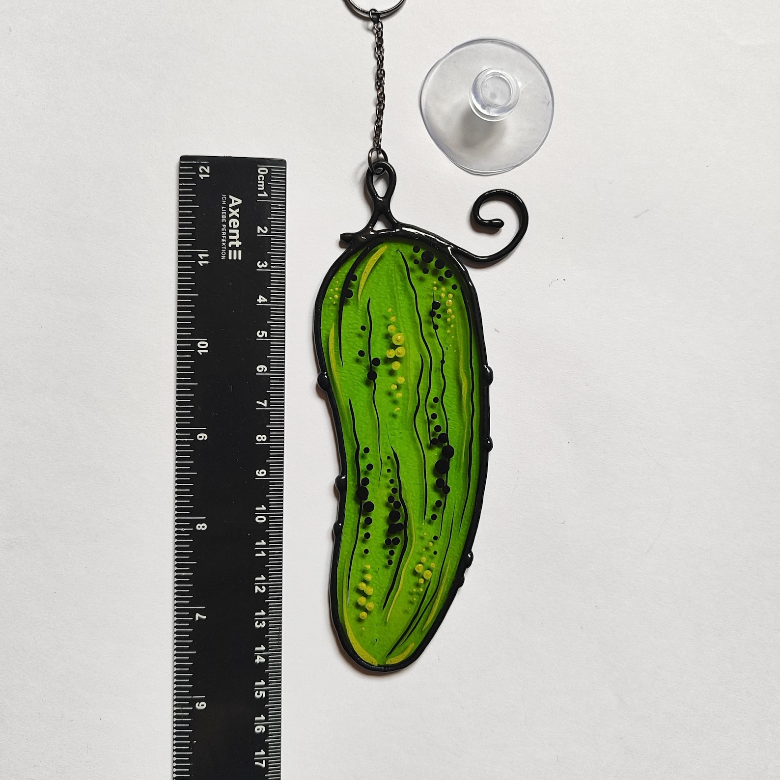 Handmade Stained Glass Pickle Suncatcher - Unique Kitchen Decor - Etsy
