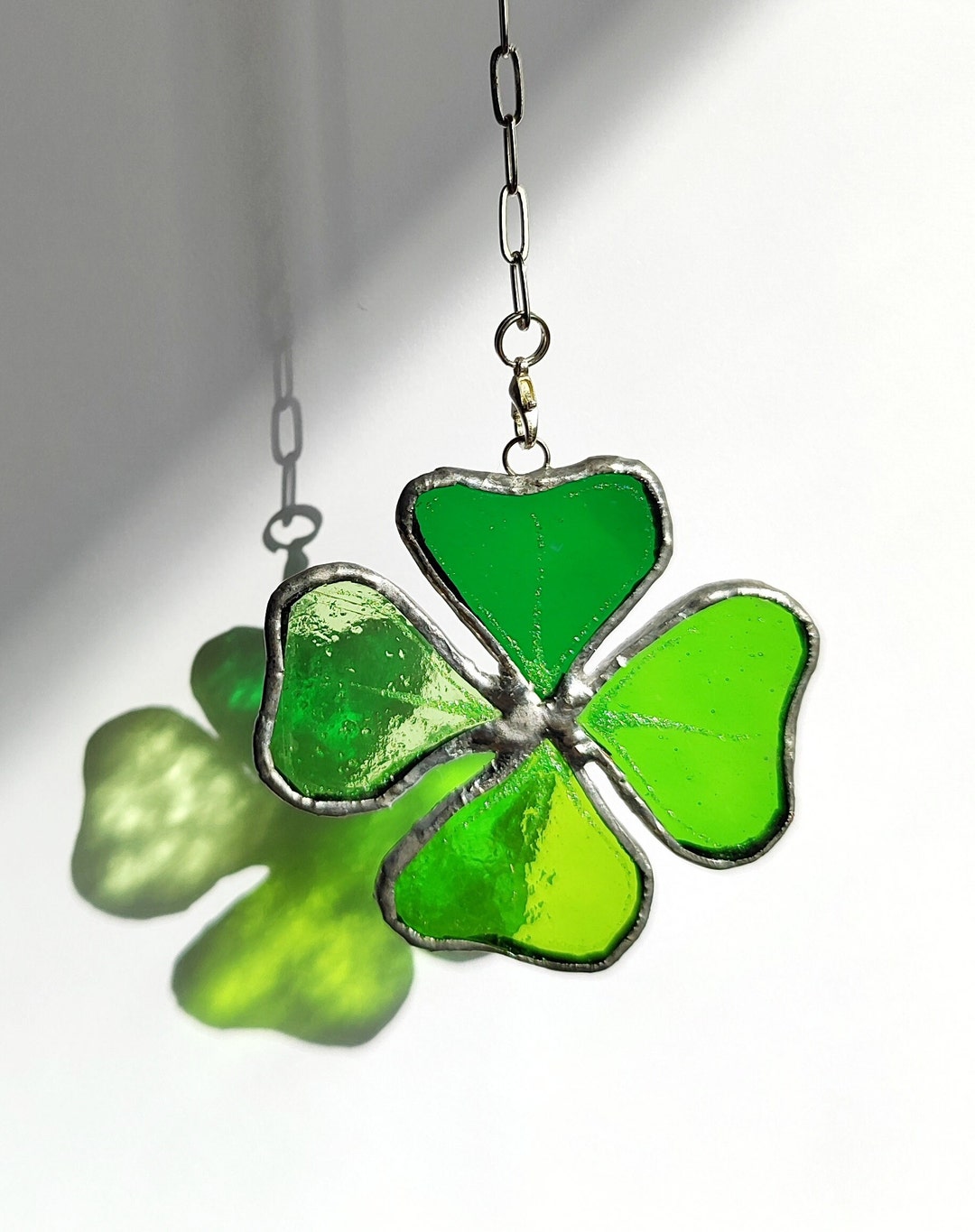Four-leaf Clover Clover for Good Luck Glass Decoration for Good Luck St ...