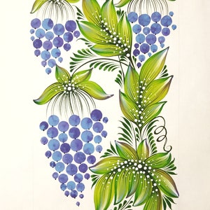Coloring Page With Petrykivka Painting. Training Exercises for the ...