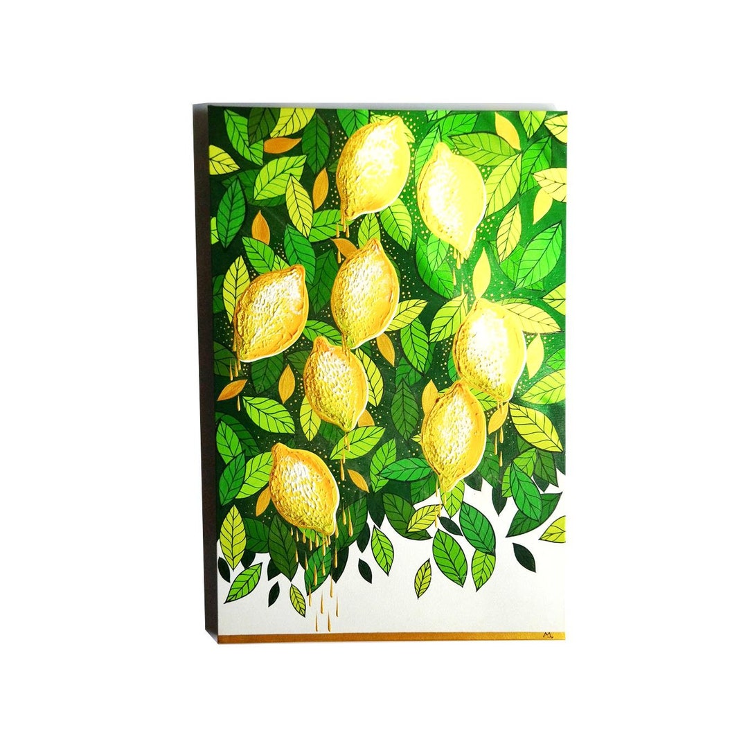 Voluminous Picture Lemon Bright Citrus Art Print for Kitchen and Dining ...