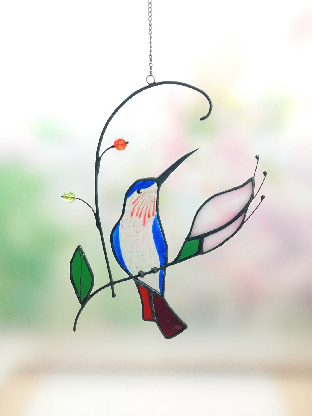 Hummingbird Stained Glass Window Hangings Sun Catcher Stained Glass Light Catcher Suncatcher