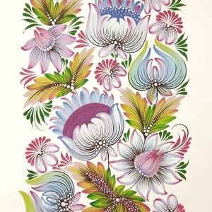 Petrykivka Painting Exercises | Floral Coloring Page (digital Download ...