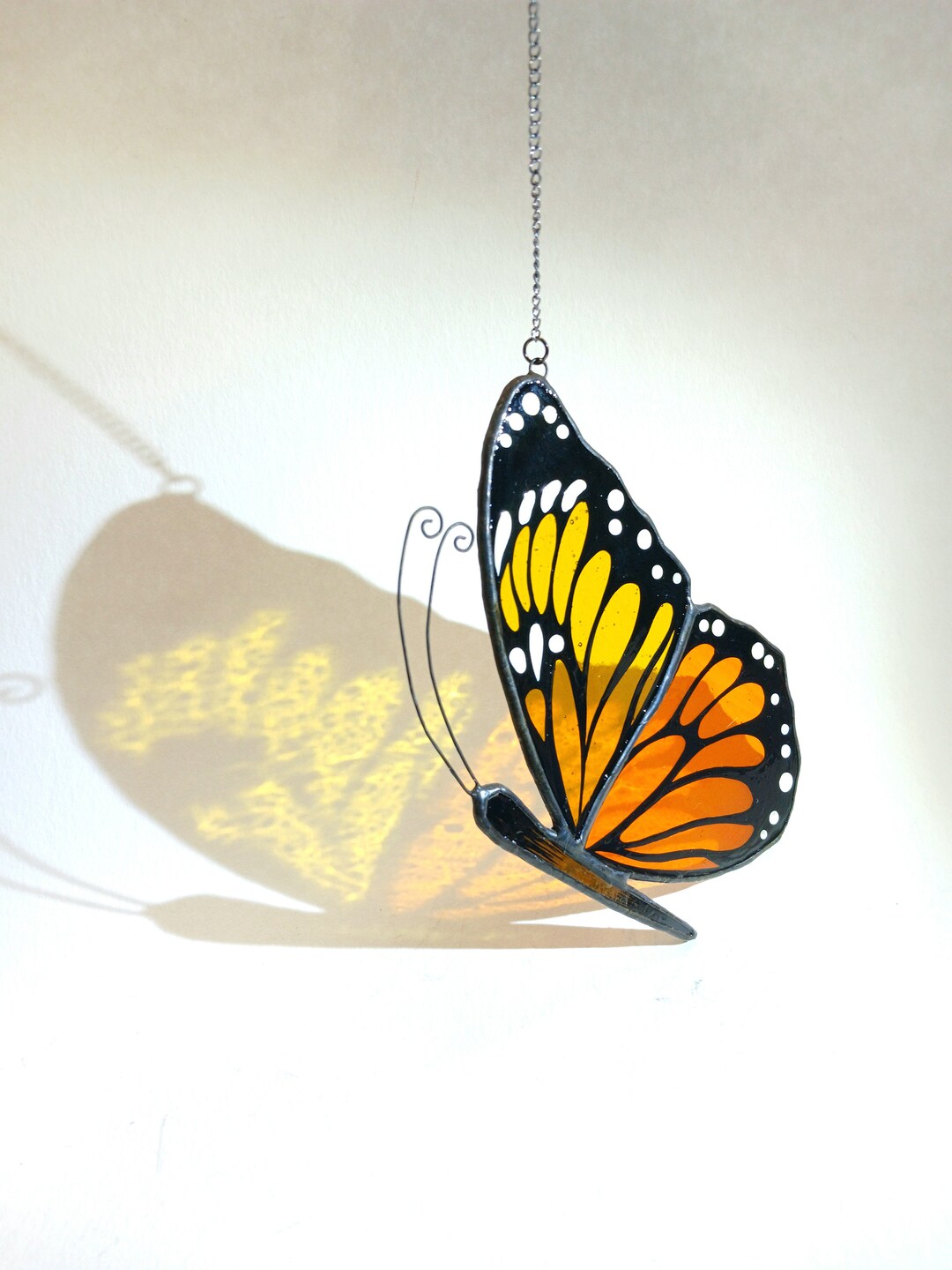 Stained Glass Suncatcher Monarch Butterfly Stained Glass Window ...