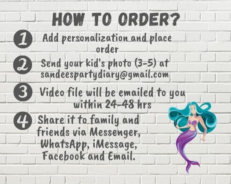 Little Mermaid Video Invitations Birthday Little Mermaid - Etsy