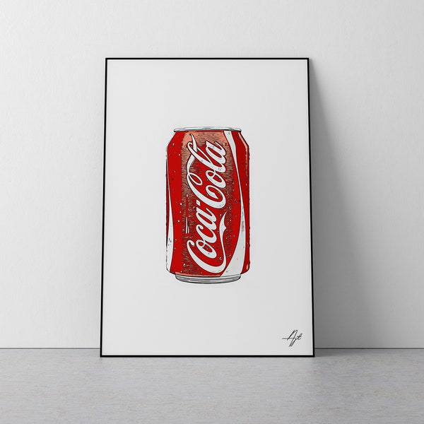 Art Print Coke Can - Etsy