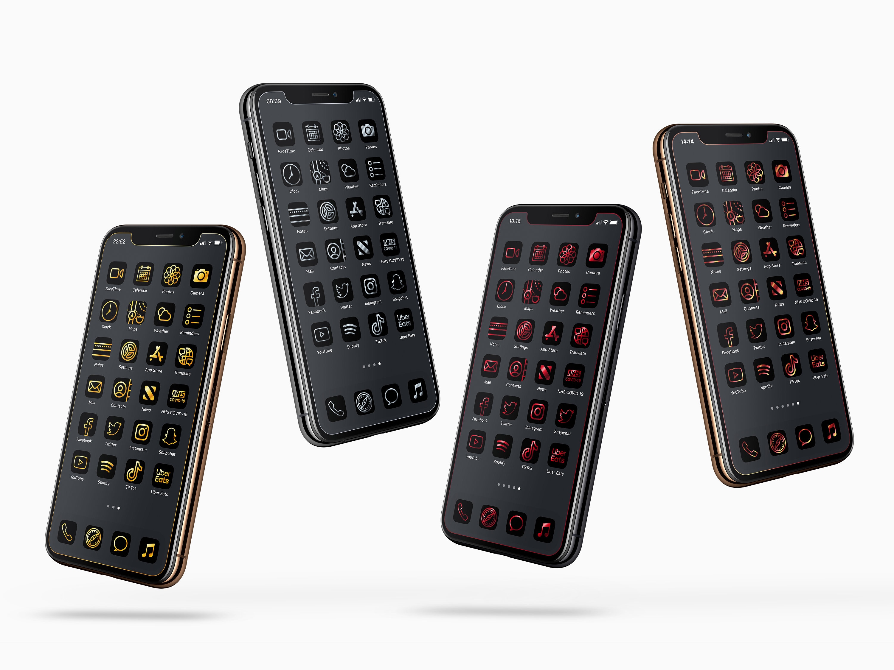 140 Metal Ios App Icon Pack | All Four Metals | Gold/cold Steel/ruby ...