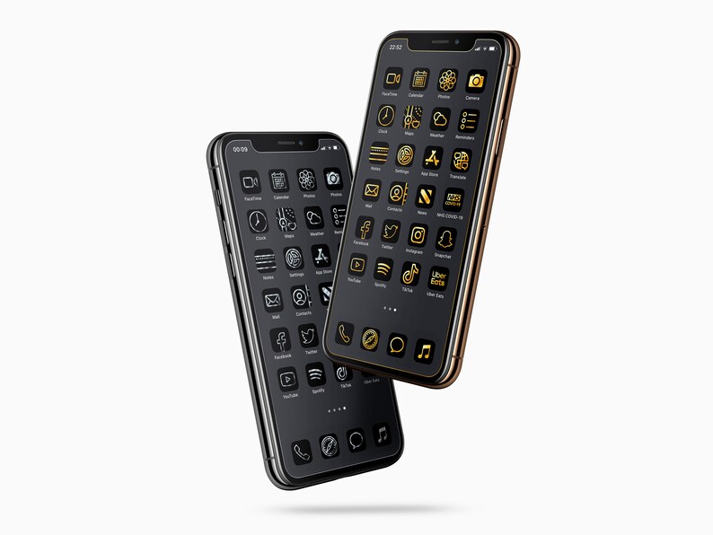 140 Metal Ios App Icon Pack All Four Metals Gold/cold - Etsy Australia