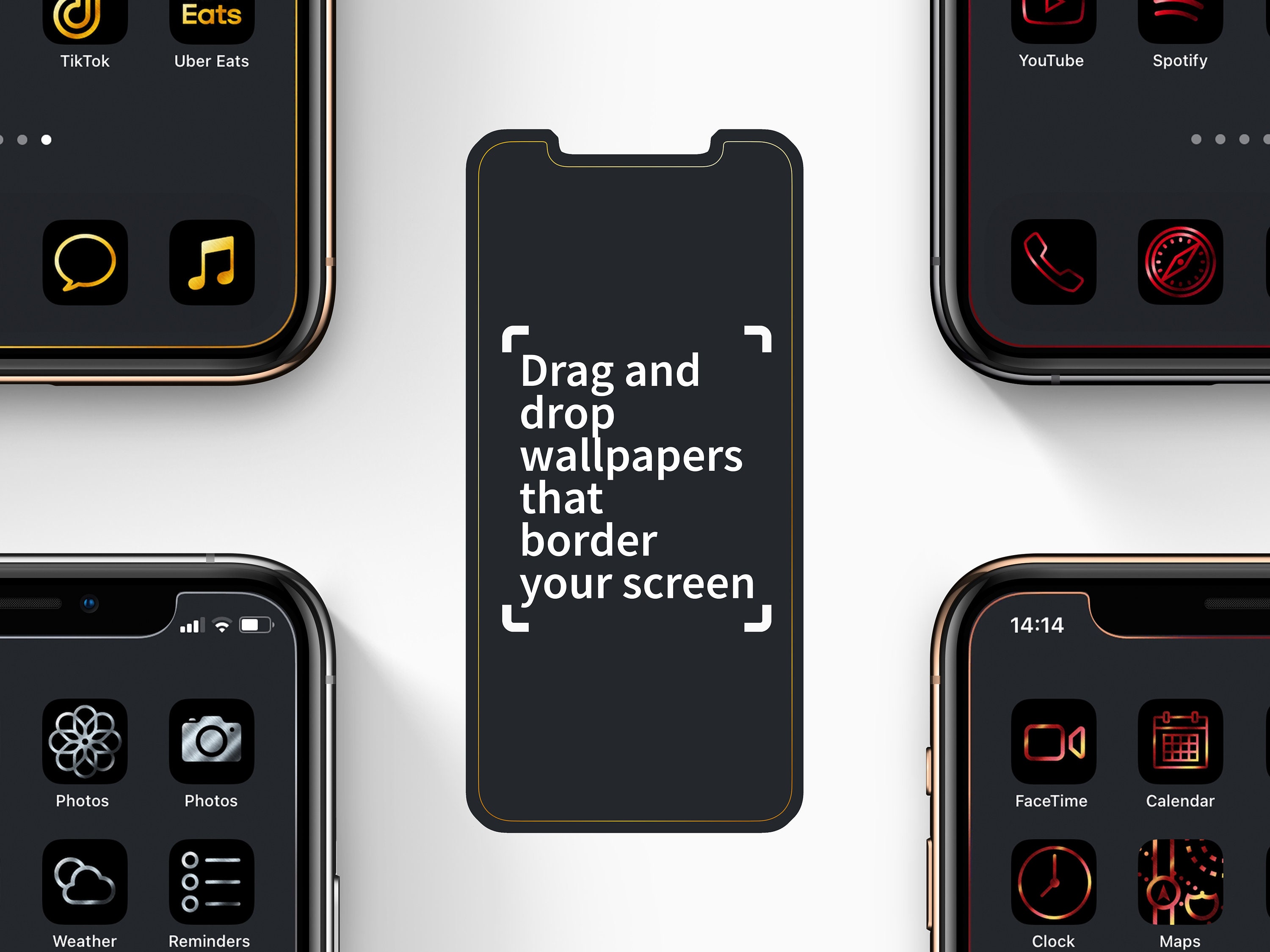 140 Metal Ios App Icon Pack | All Four Metals | Gold/cold Steel/ruby ...