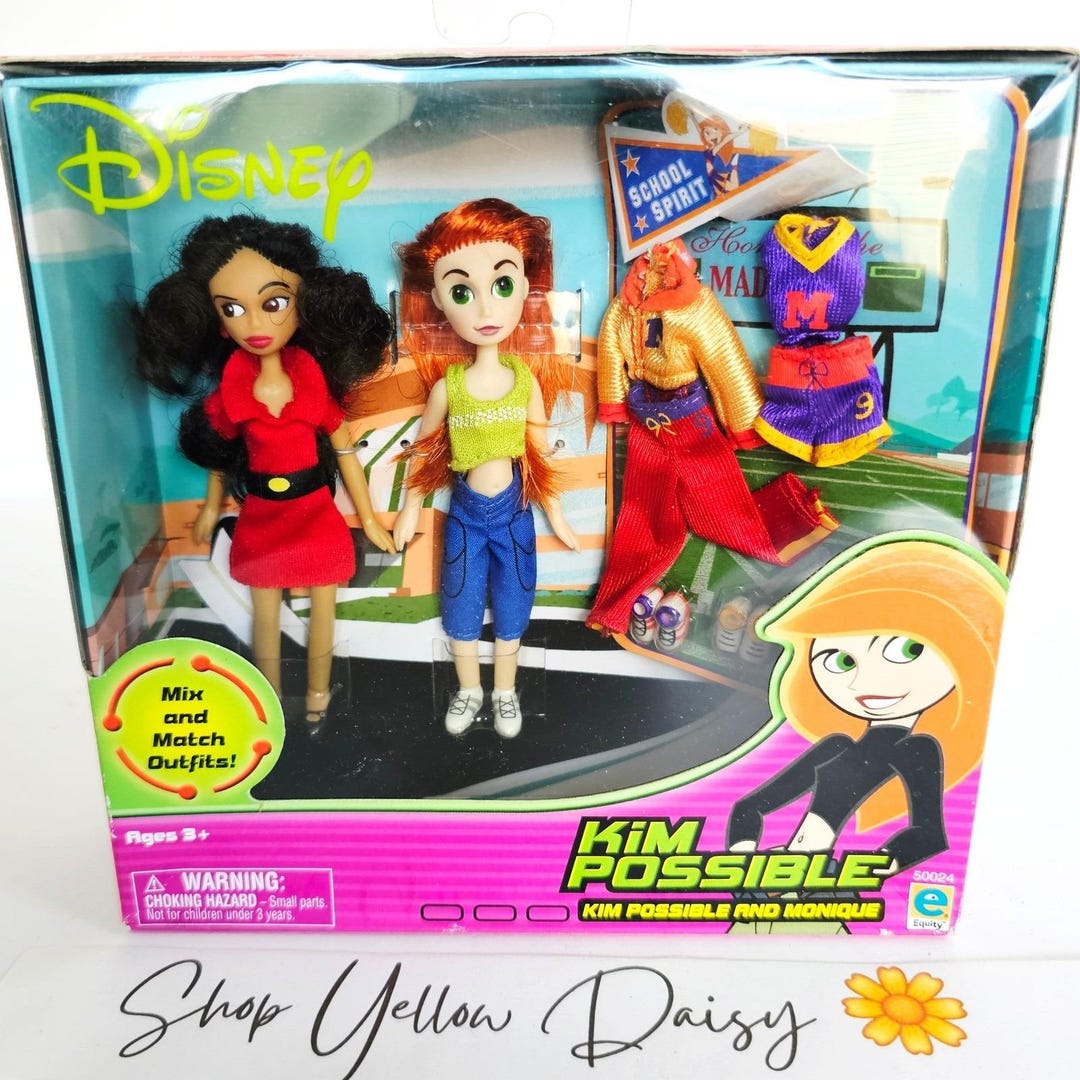 Y2K Disney's Kim Possible Dolls Monique & Kim Cheerleading Outfits NIB ...