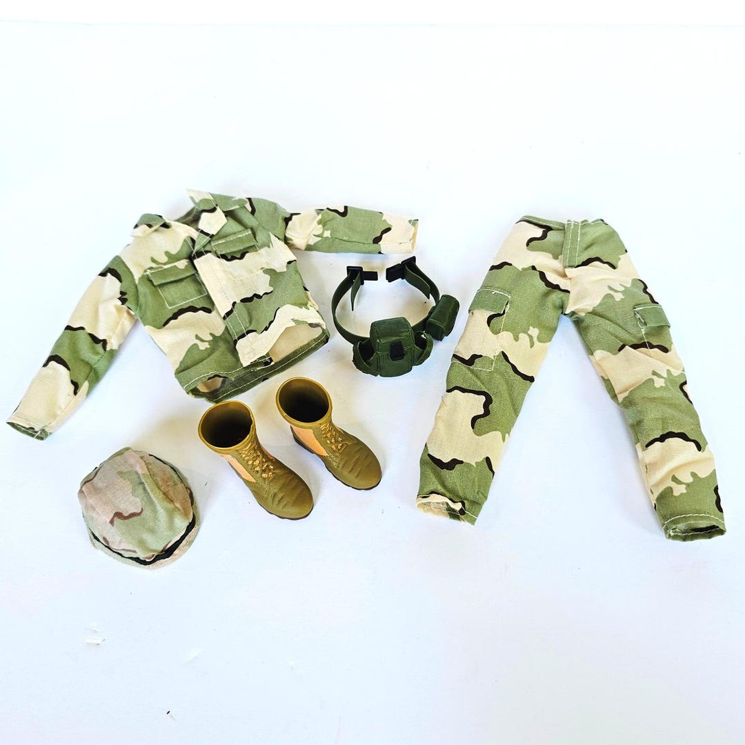 Y2K G.I. JOE Action Figure Clothing Lot of 6 Camo Jacket Shirt Boots ...