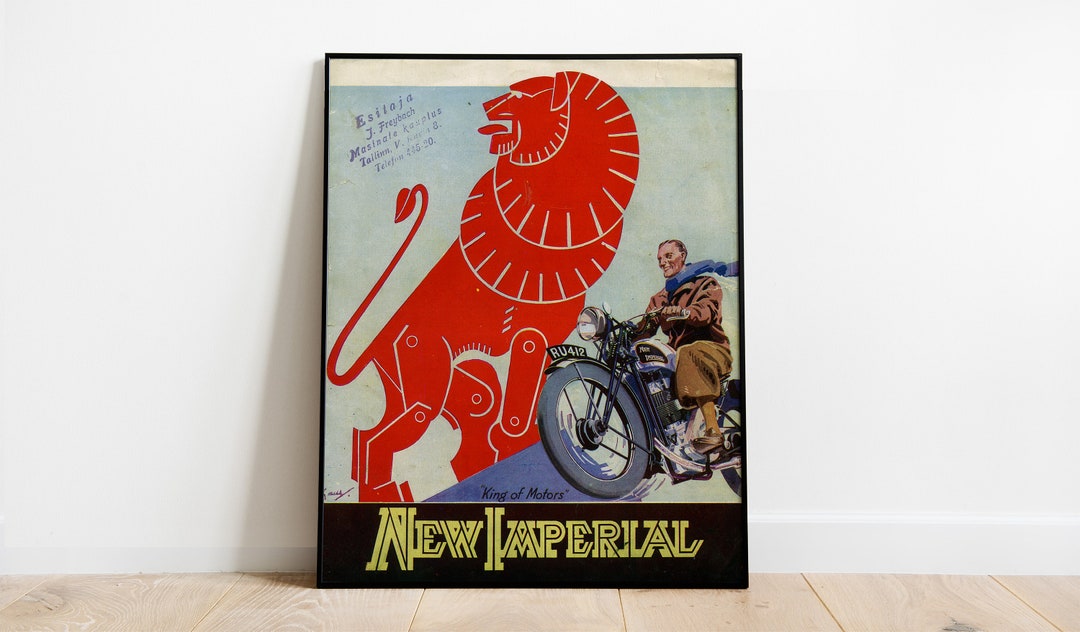New Imperial Motorcycles 1930's Brochure Poster, Vintage Motorbike ...