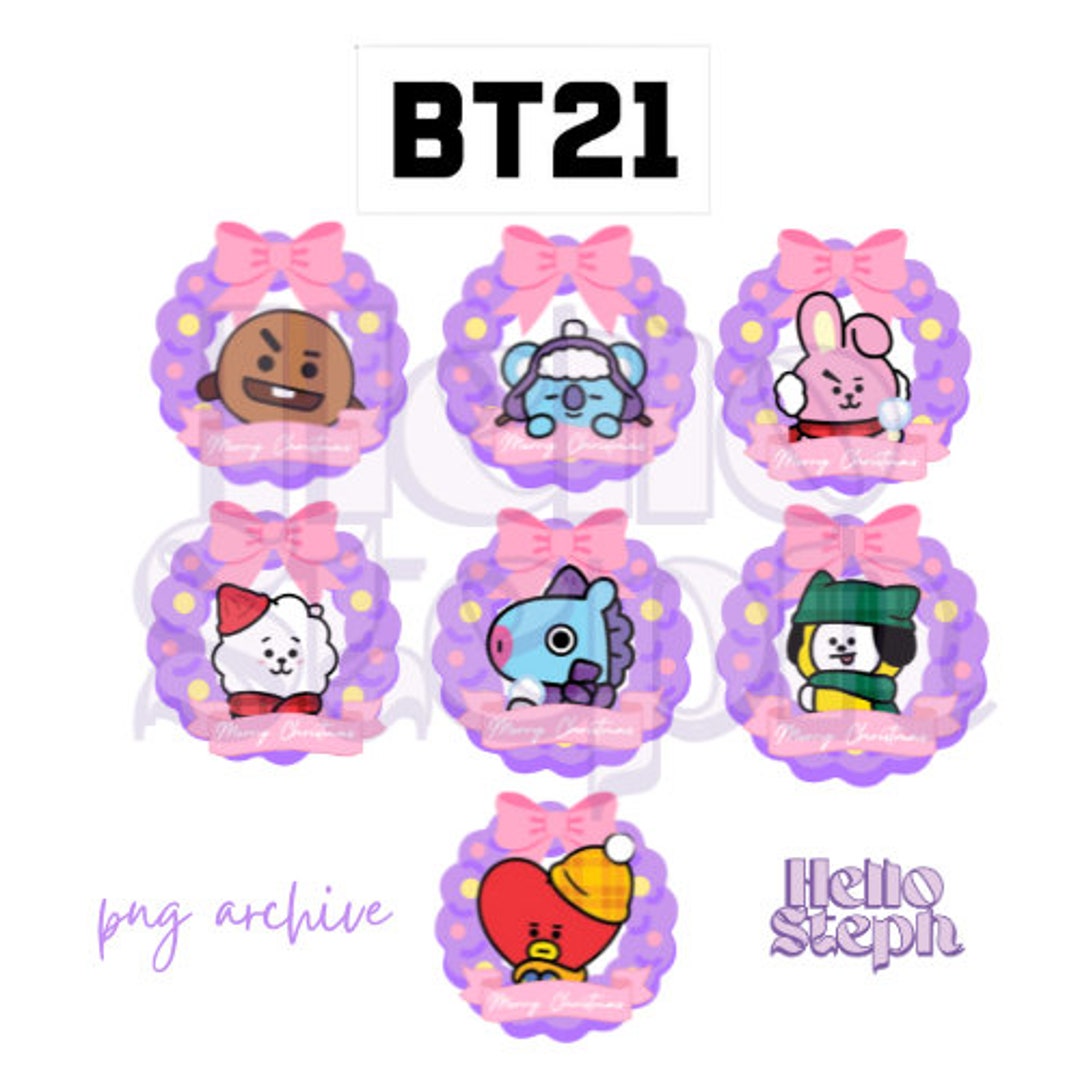 BT21 Winter/ BTS / Digital Stickers / PNG Files - Etsy