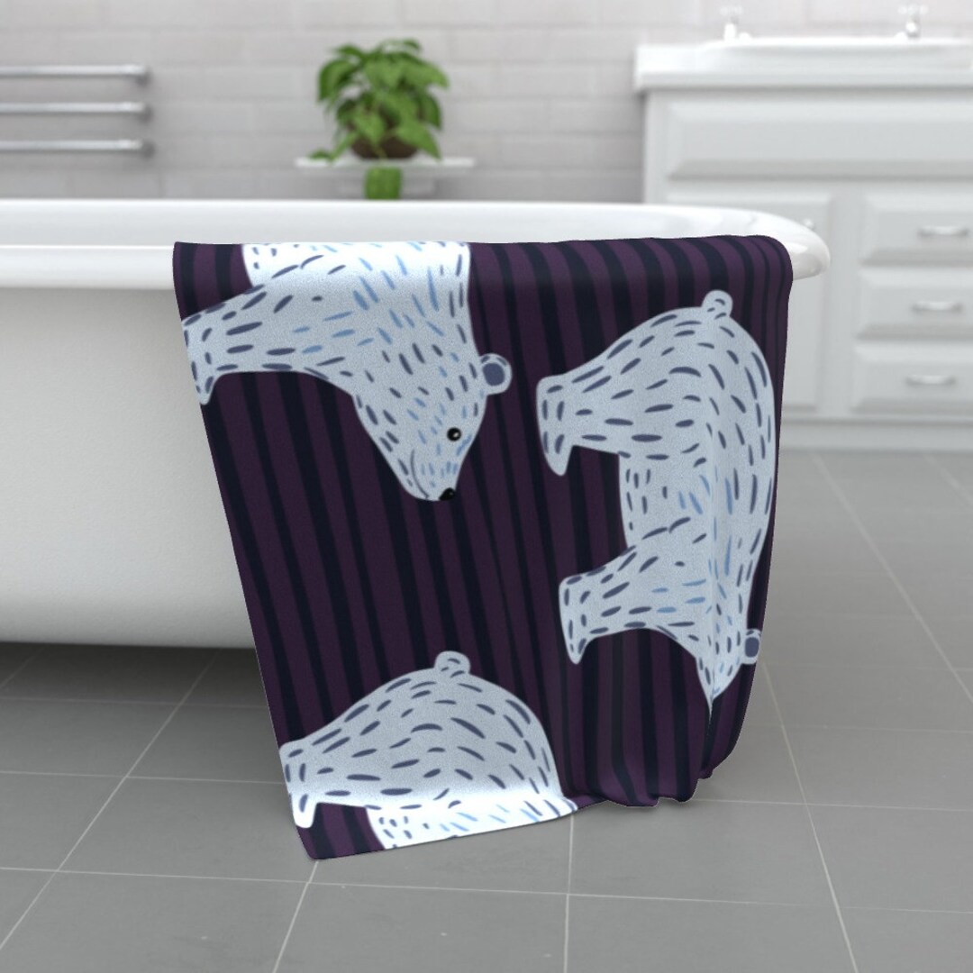 POLAR BEAR Bold Bathroom Towel Terry Cotton Available in - Etsy