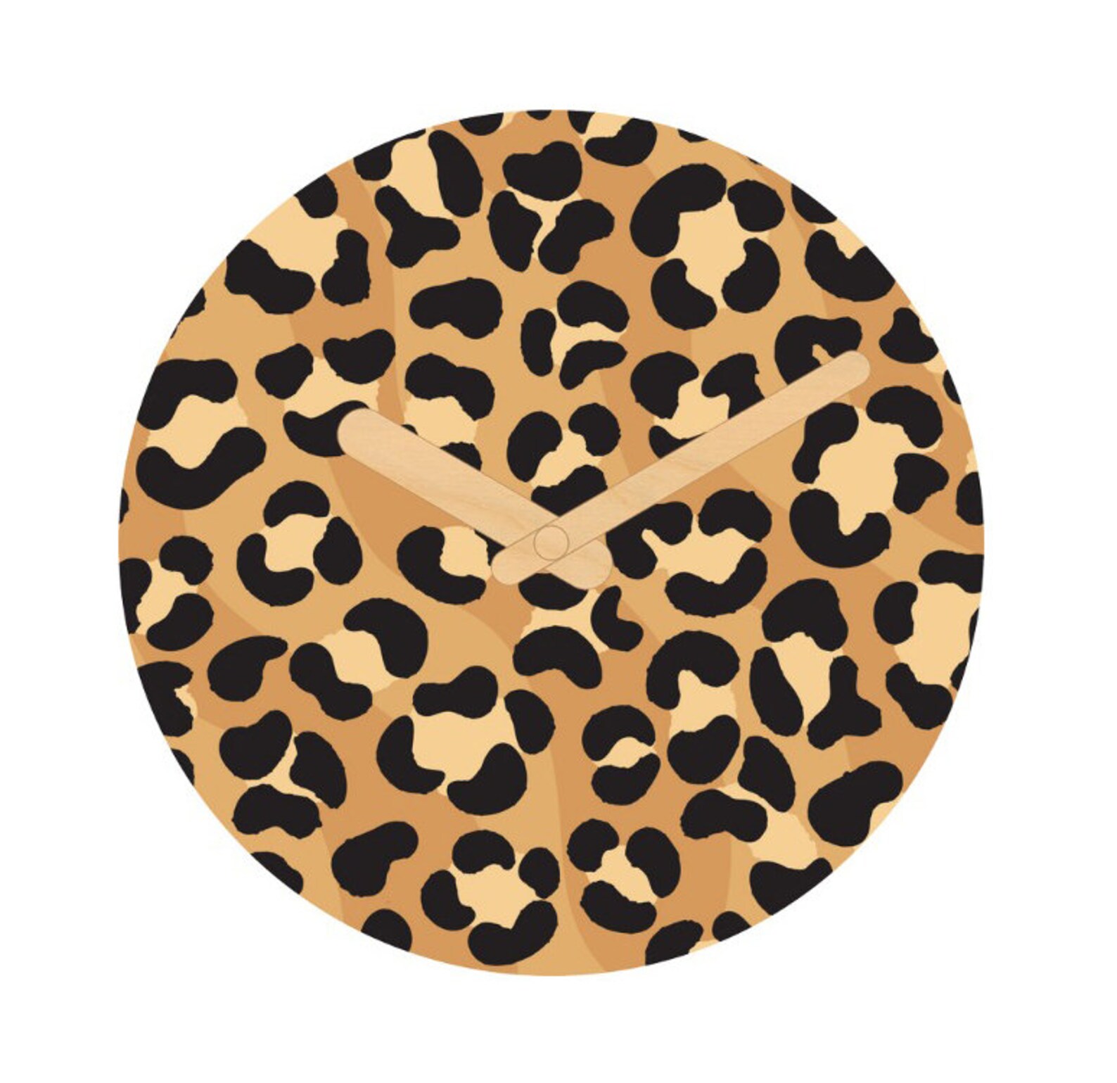 Amazing wooden wall clock with leopard animal print | Etsy