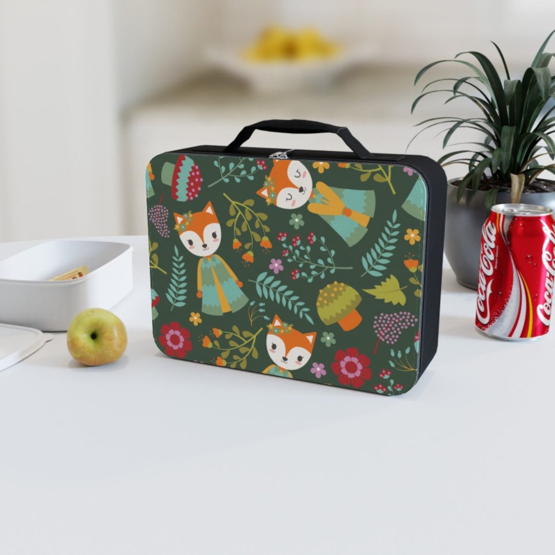 CUTE FOX PRINCESS Kids/adults Insulated Lunch Box Available in Red ...