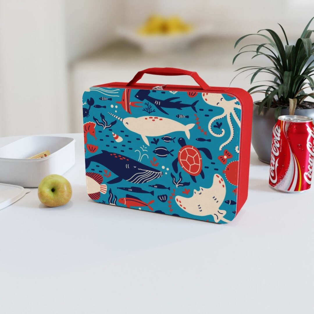MARINE LIFE Kids/adults Insulated Lunch Box Available in Red, Black ...