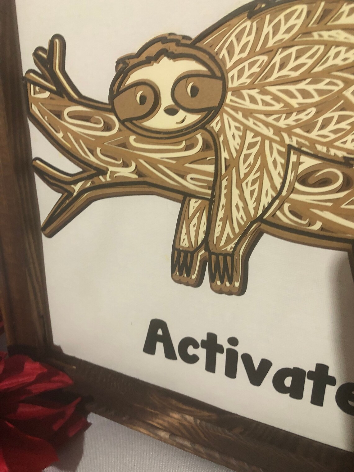 Sloth Picture Sloth Sign Layered Art - Etsy