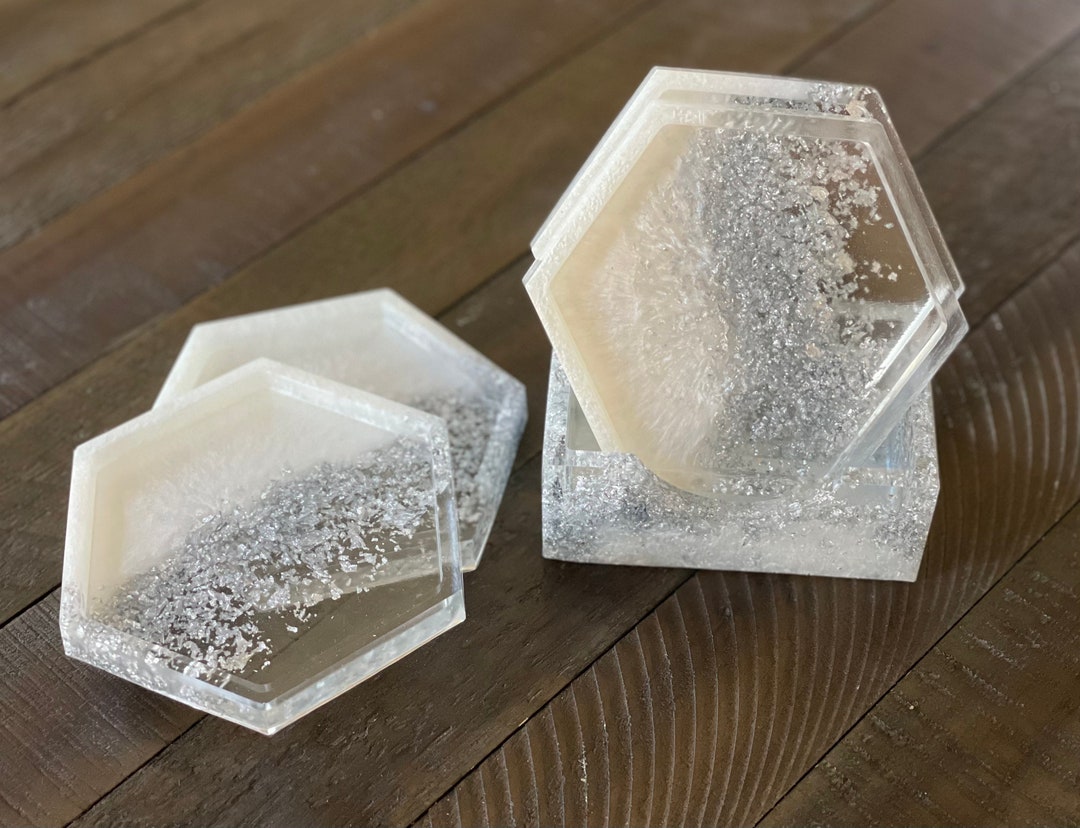 Modern Coaster Set With Holder - Etsy.de