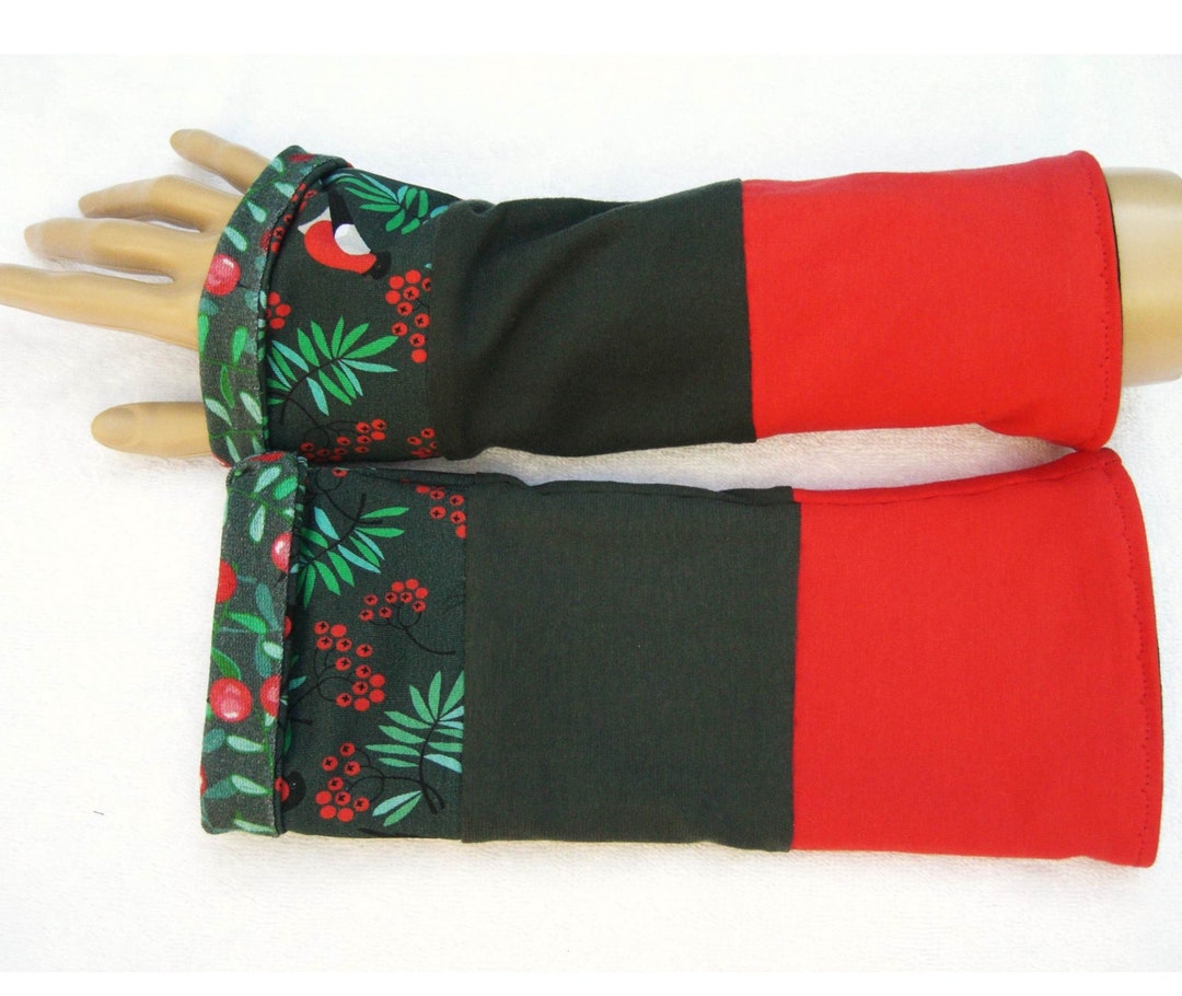 Pulse Warmer Gauntlets Patchwork Double Sewn Dompfaff - Etsy