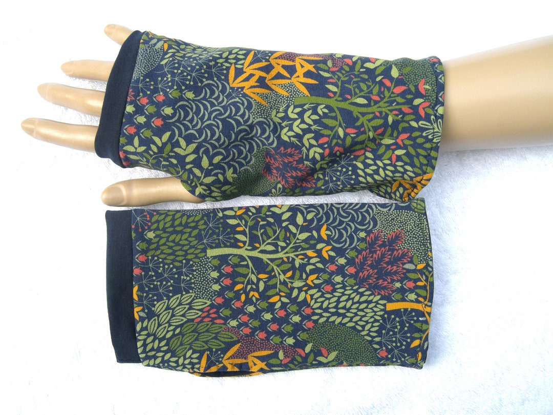 Autumn Forest Colorful Modal Sweat Organic Jersey Cuffs With Thumb Hole ...