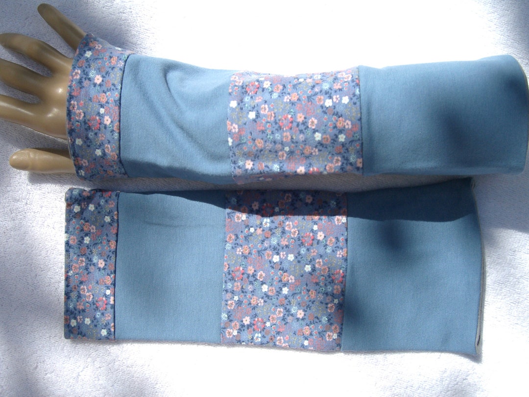 Patchwork Cuffs, Arm Warmers, Wrist Warmers, Jeans, Light Blue, Jeans ...