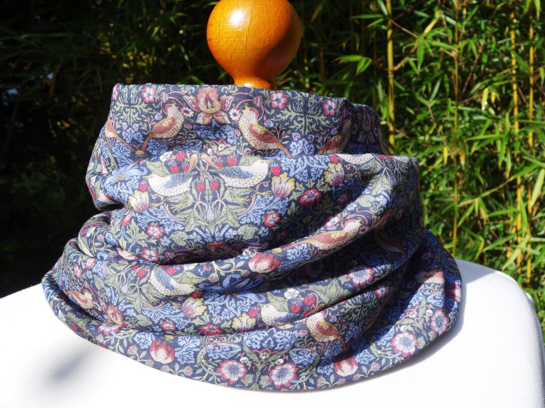 William Morris Strawberry Thief Muslin Scarf Loop Pea Gauze Oekotex ...
