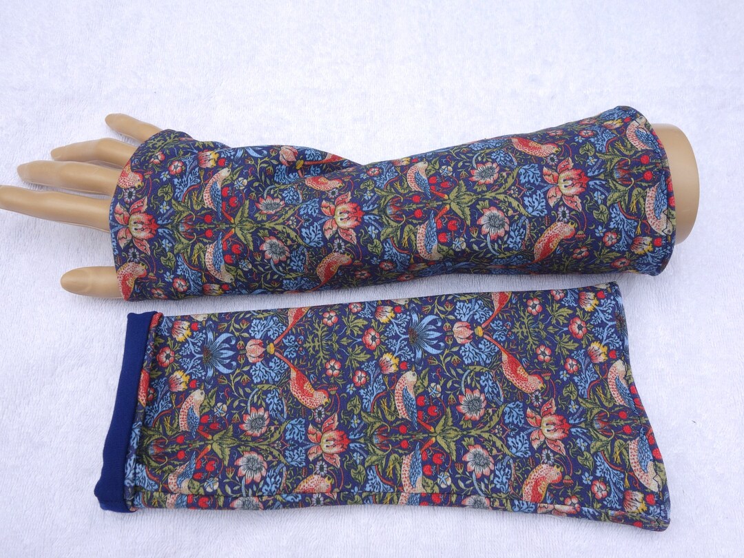 William Morris Strawberry Thief, Arm Warmers, Wrist Warmers, Oekotex ...