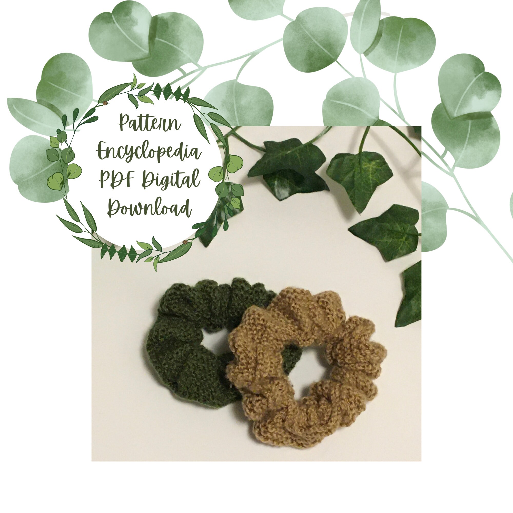 Knitting Pattern Easy Garter Knit Scrunchie Scrunchie DIY Knit Easy ...