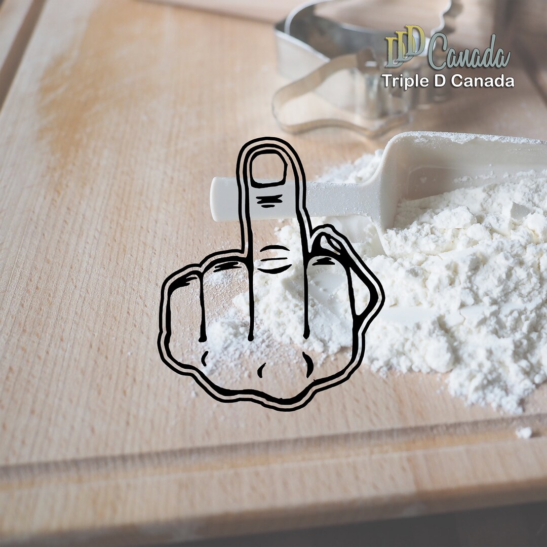 Middle Finger Cookie Cutter tracking Available - Etsy