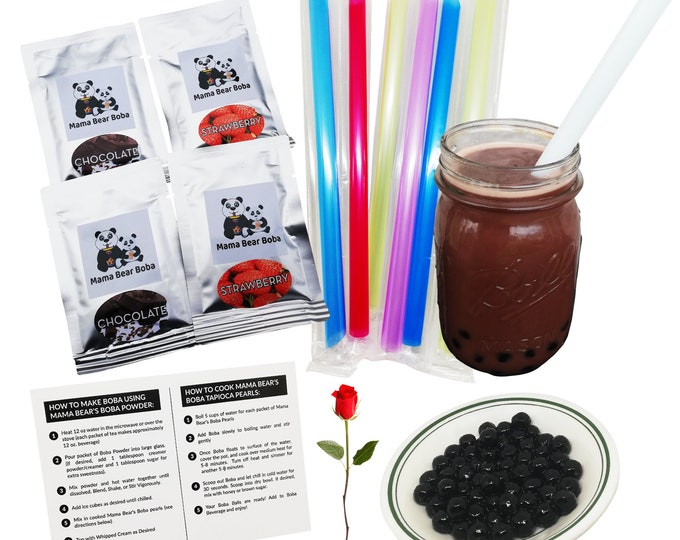 Instant Boba Kit Couples ANNIVERSARY Boba Bubble Tea Kit Sampler - Make ...