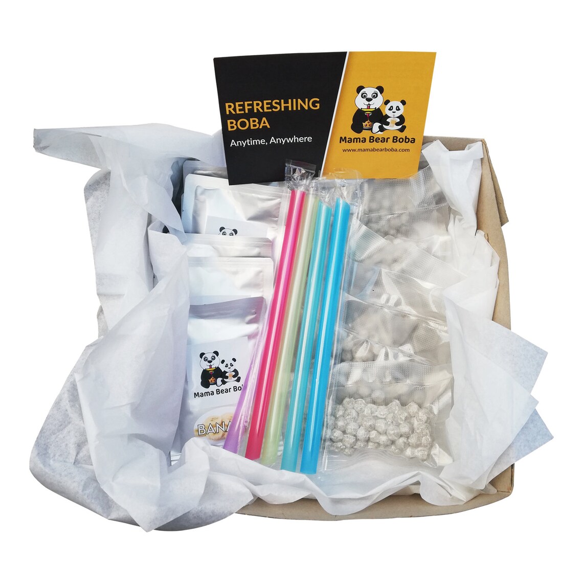 Instant Boba Kit MANGO Flavor Boba Bubble Tea Kit Make Your Own DIY - Etsy