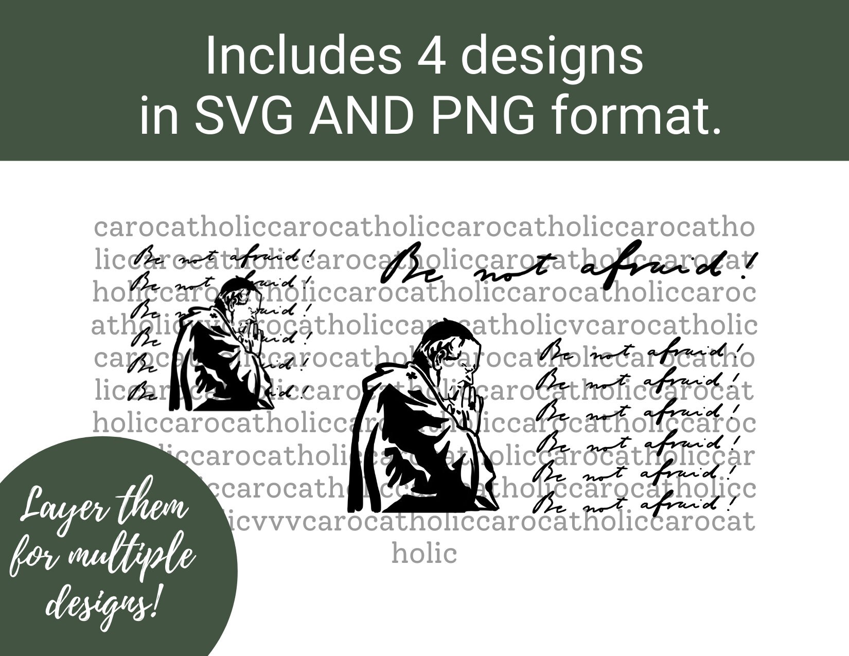 Be Not Afraid SVG, Pope John Paul II SVG, Christian Svg, Religious Svg ...