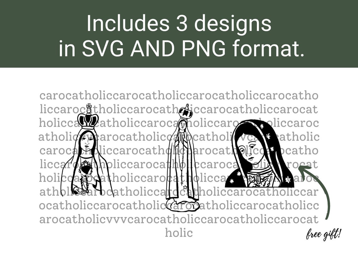 Our Lady of Fatima Svg Our Lady Svg Catholic Svg With Free - Etsy