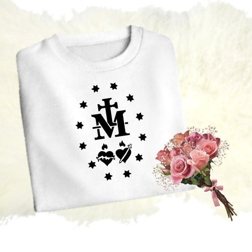 Miraculous Medal Marian Cross SVG Catholic SVG Christian - Etsy