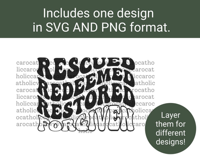 Rescued Redeemed Restored Forgiven Svg Jesus Svg Png Bible - Etsy