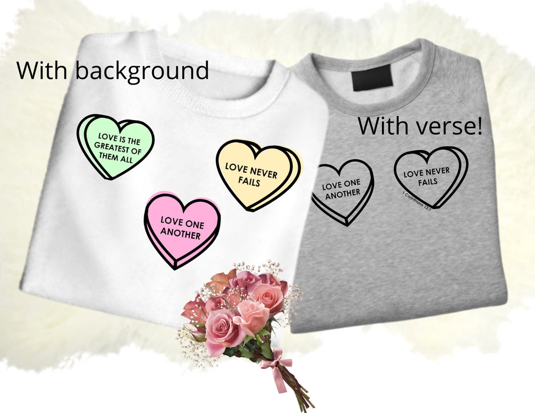 Candy Hearts Bible Verse SVG, Christian Valentines SVG, Christian Svg ...