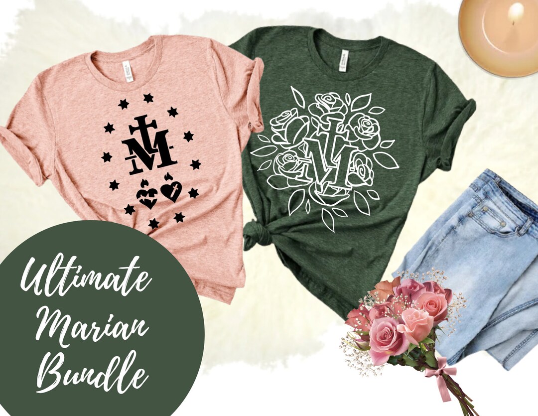 Marian SVG Bundle Catholic Ultimate Mary Bundle Religious Faith Jesus ...