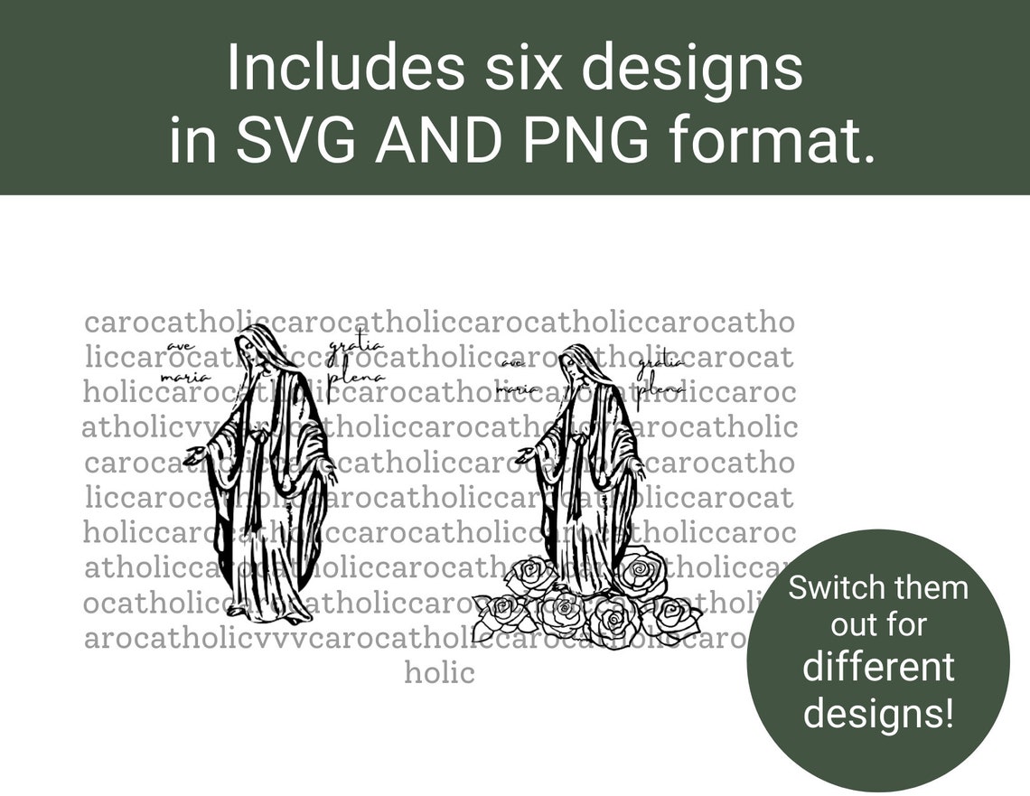 Vintage Mary T-shirt SVG Ave Maria Gratia Plenacatholic - Etsy